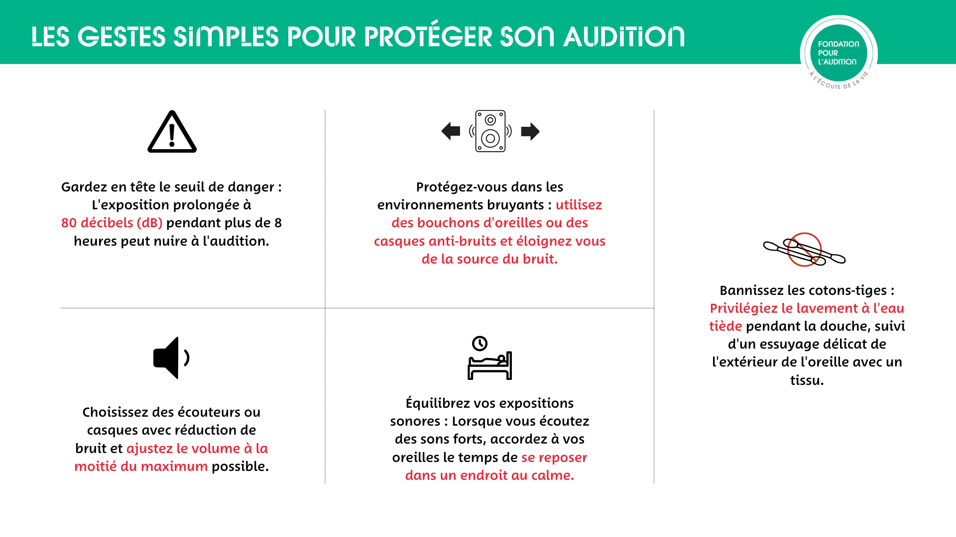 Protéger son audition à tous les âges | Fondation pour l'audition Protéger son audition à tous les âges | Fondation pour l'audition